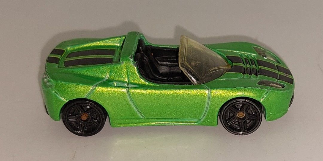 2008 Hot Wheels Mattel Tesla Roadster Collectible Diecast Toy Green Car ...