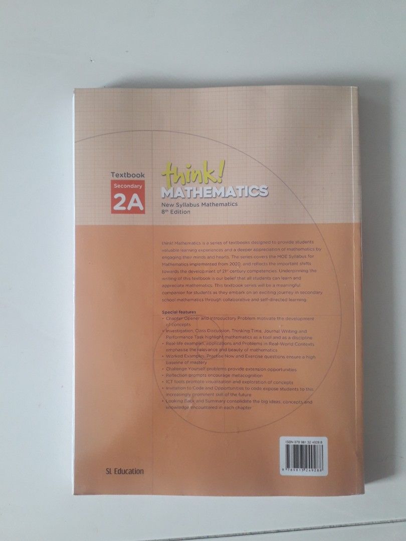 2A & 2B think! Mathematics | New Syllabus Mathematics | 8th Edition ...