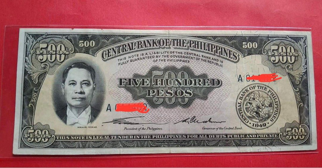 500 Peso Philippines 1951 Very rare banknote…, Hobbies & Toys ...