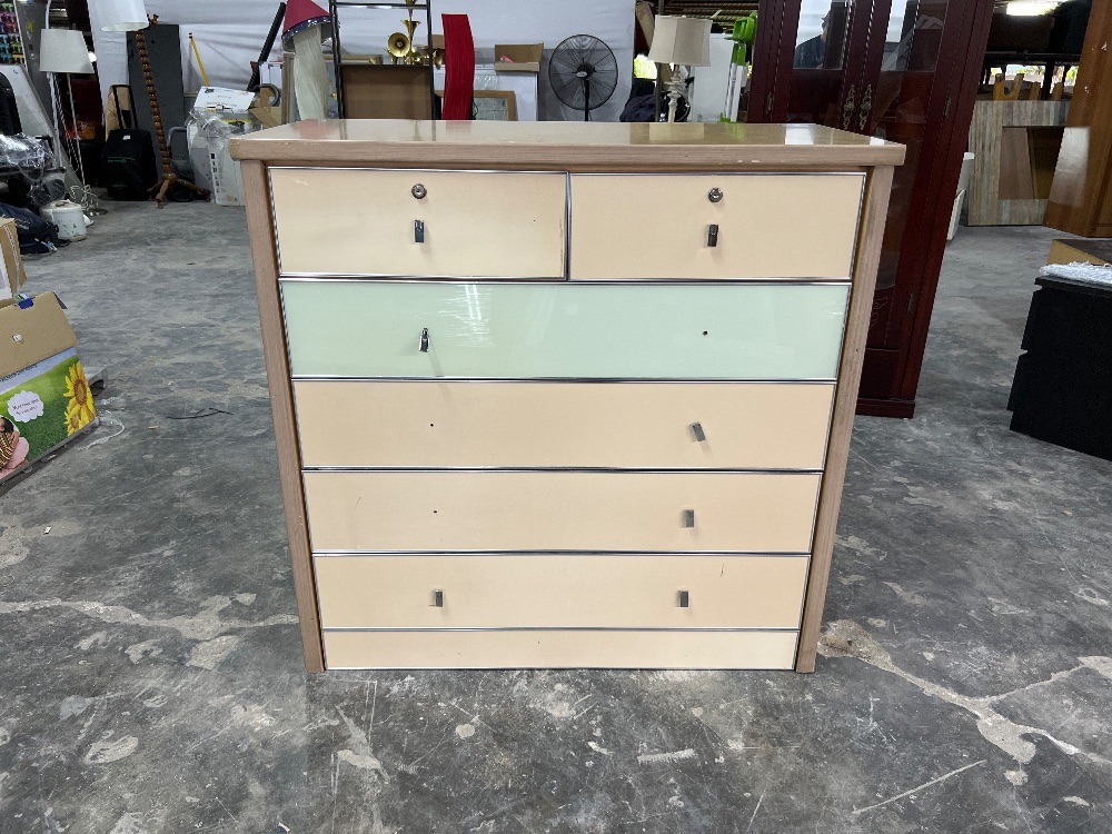 5 Tier Compressed Wood Drawer / Laci Kayu Mampat 5 Tingkat, Furniture ...