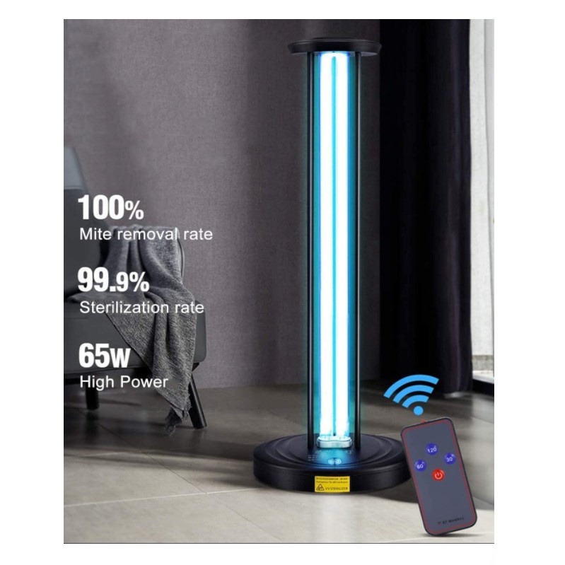 65W UV Disinfection Lamp UVC Light Sterilizer Ultraviolet Germicidal ...