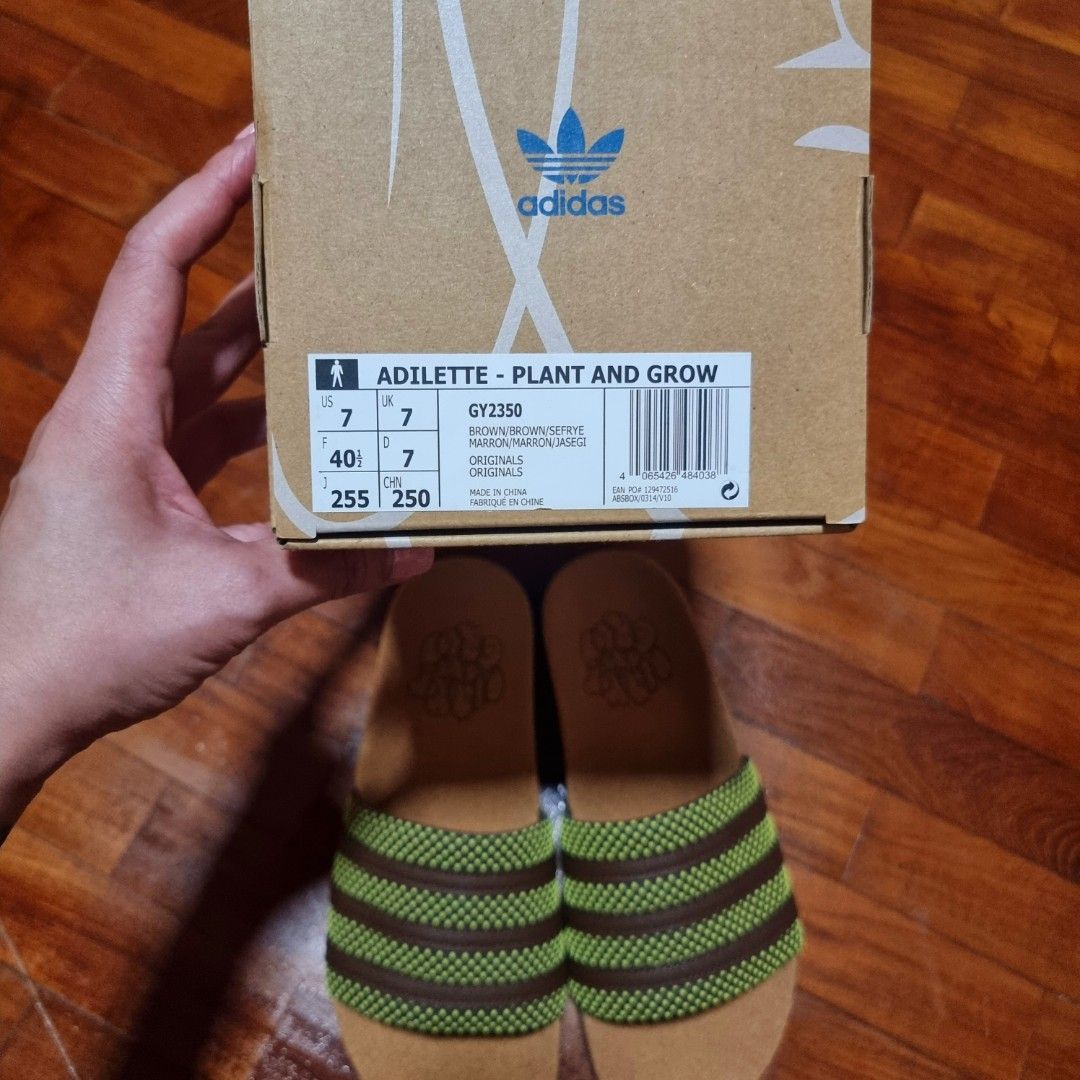 Adidas Adilette - Plant and Grow, Women's Fashion, Footwear, Flipflops ...