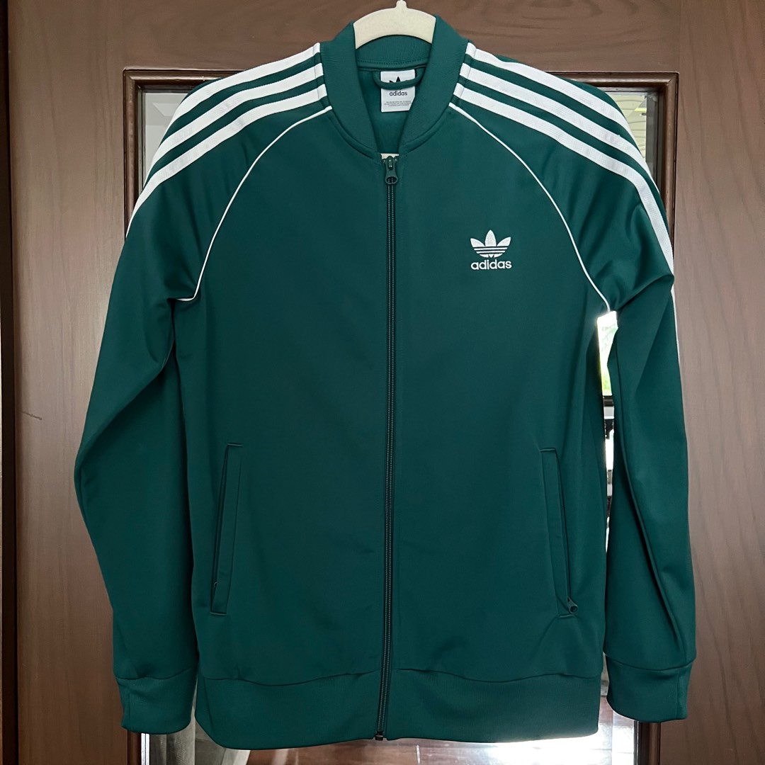 ADIDAS Originals Dark Green Track Jacket, Men's Fashion, Activewear on ...