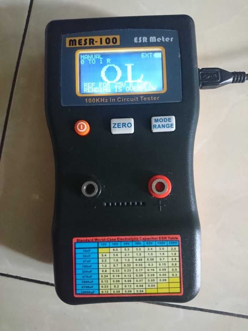 Alat ukur MESR-100 ESR METER, Elektronik, TV & Perlengkapan Hiburan di ...
