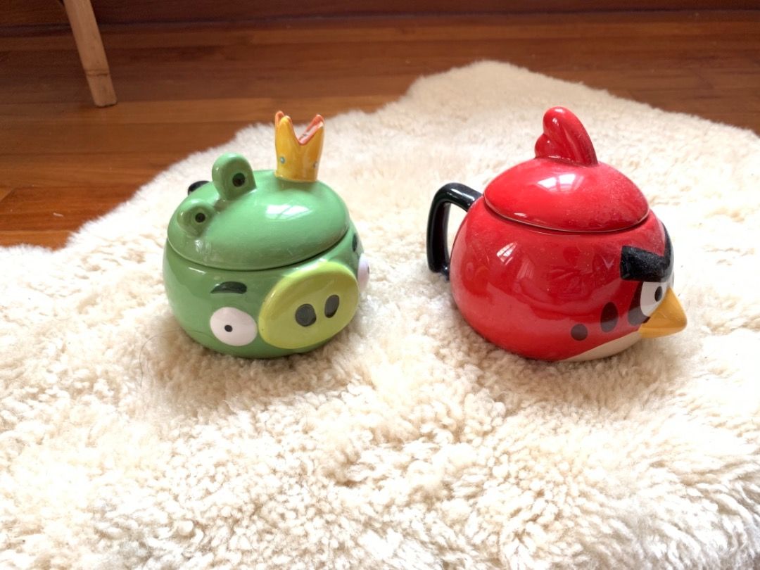 Angry bird cups porcelain ceramic, Furniture & Home Living, Kitchenware ...