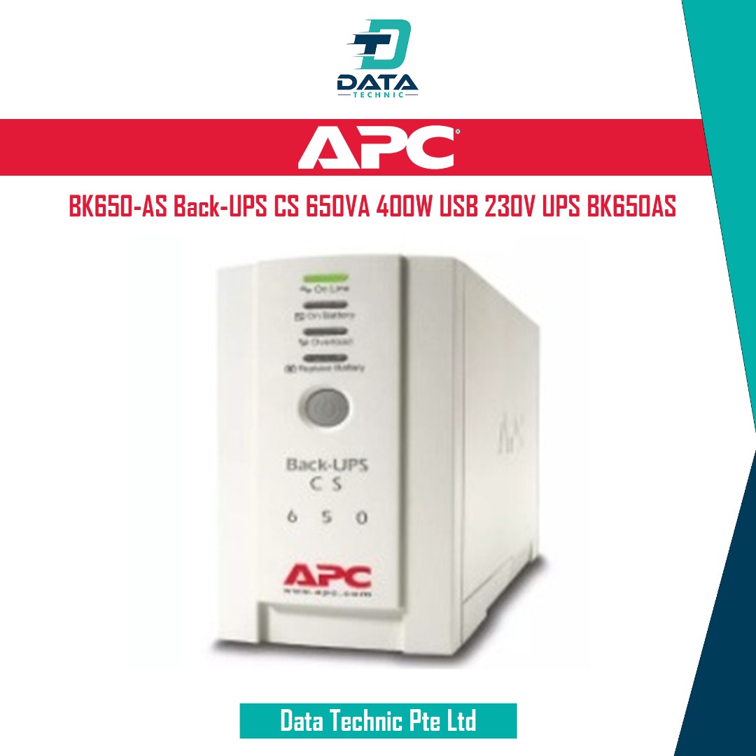 APC BK650-AS Back-UPS CS 650VA 400W USB 230V UPS BK650AS, Computers ...