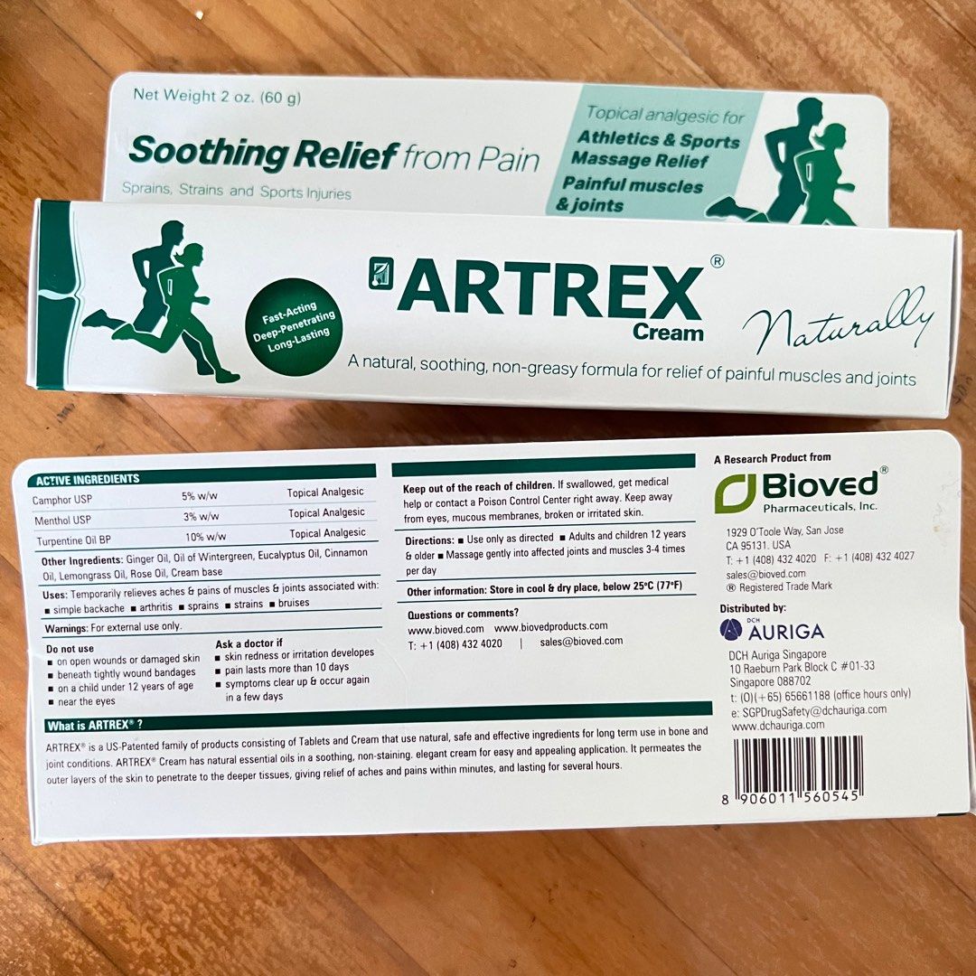 Artrex Cream 60gm (For relief of pain, eg. Sprains, Strains, Sports ...