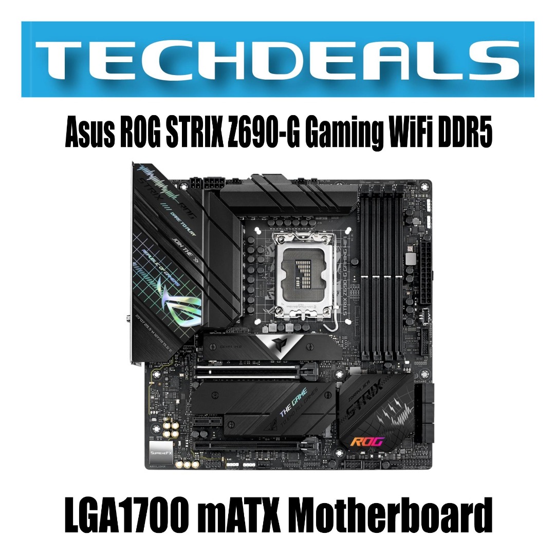 Asus ROG STRIX Z690-G Gaming WiFi DDR5 LGA1700 mATX Motherboard ...