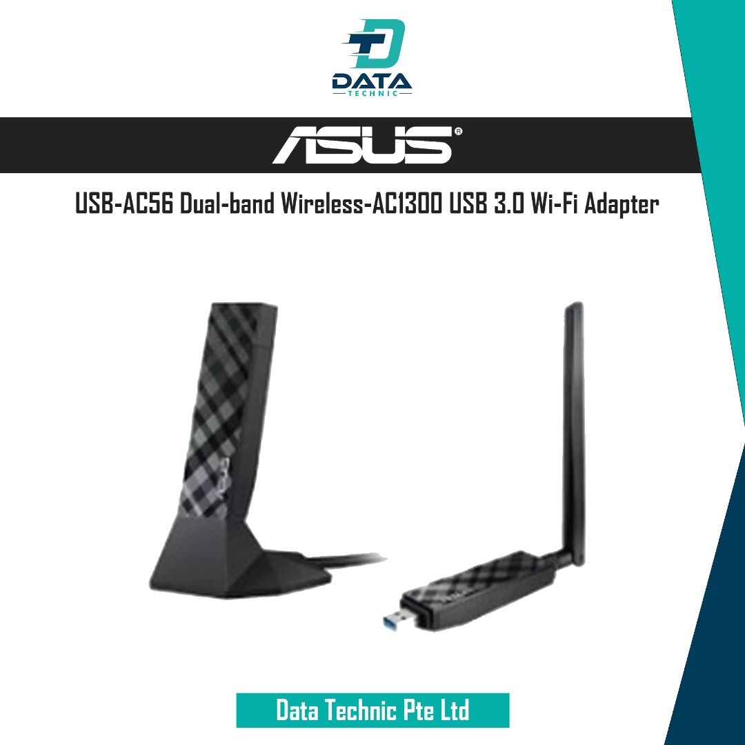 ASUS USB-AC56 Dual-band Wireless-AC1300 USB 3.0 Wi-Fi Adapter ...