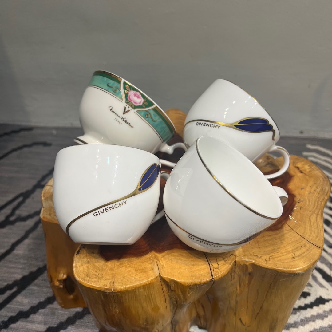 AUTH GIVENCHY TEA CUPS WITHOUT SAUCER, Luxury, Accessories on Carousell