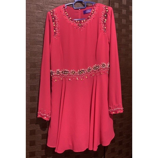 (FREE POSTAGE SM) Baju Kurung Labuci Hot Pink by Manis, Women's Fashion ...