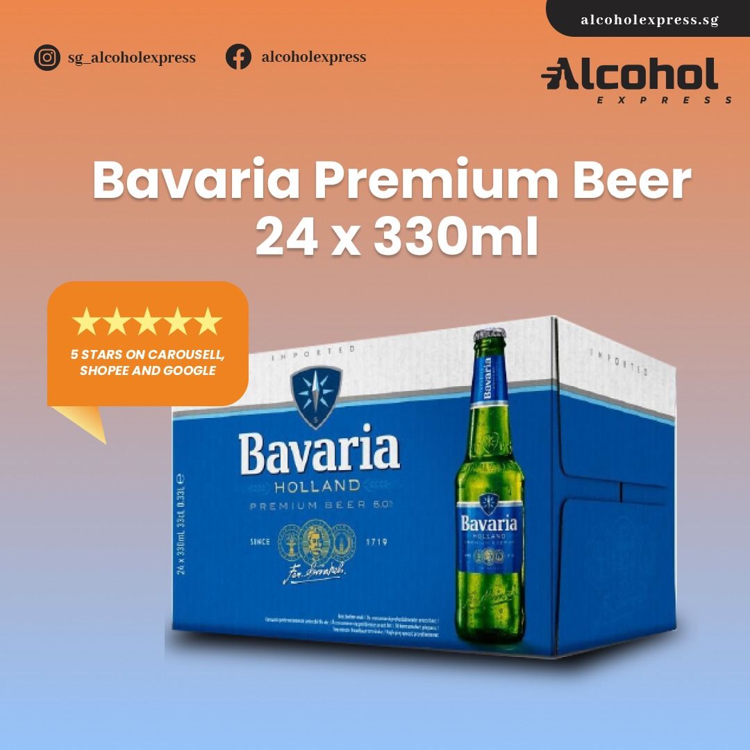 Bavaria Premium Beer Cans / Btls 24 x 330ml, Food & Drinks, Alcoholic ...