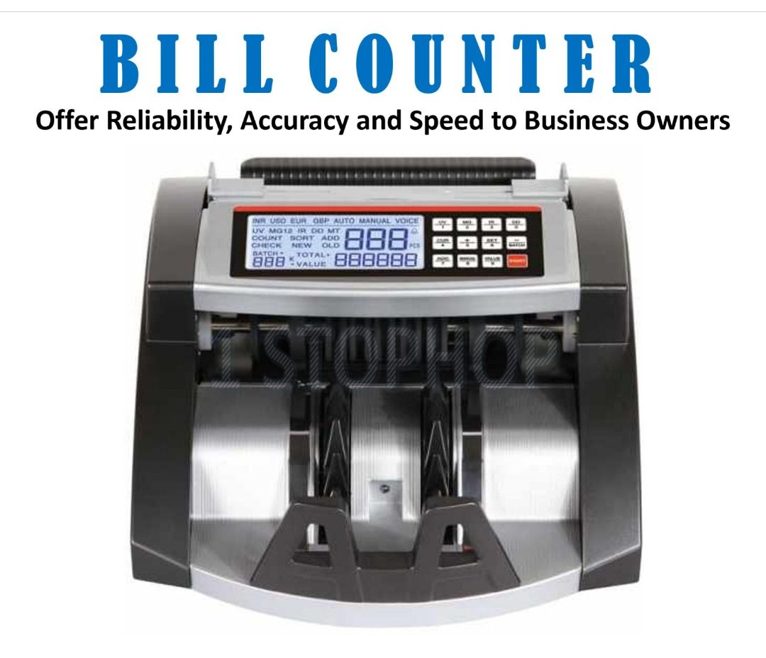 Bill Counter Machine w/ UV, IR, DD Detection, Heavy Duty Cash counter ...