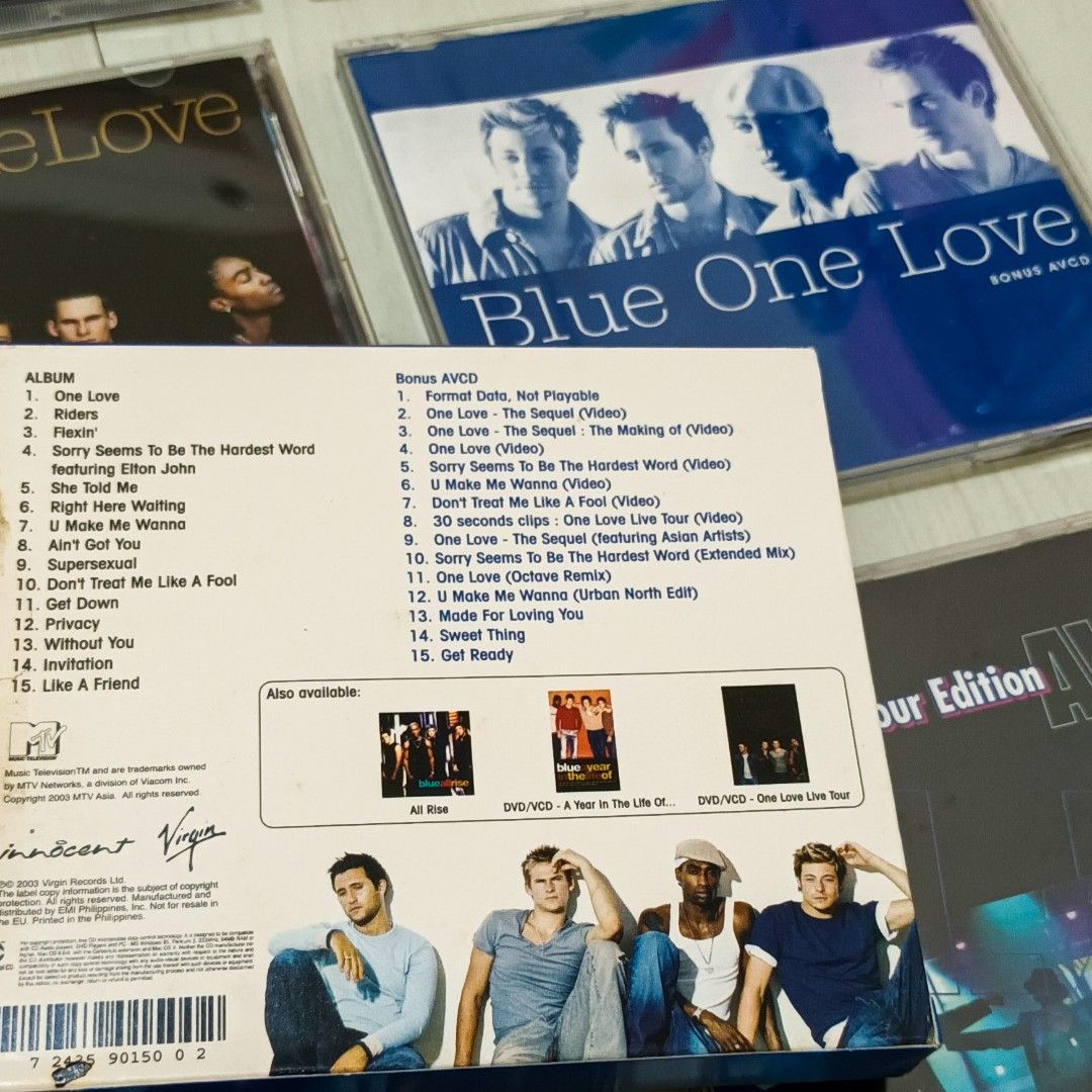BLUE BOY BAND BUNDLE: ALL RISE, ONE LOVE, GUILTY CD + AVCD SPECIAL ...
