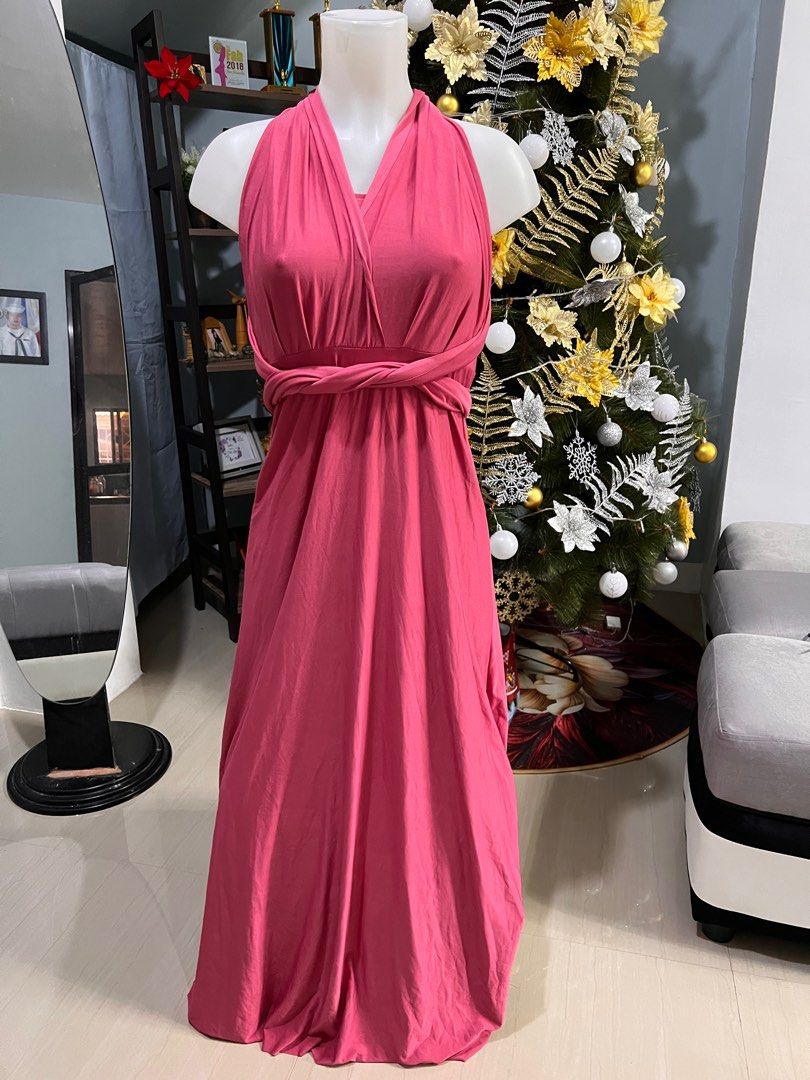 Blush Pink Infinity Dress, Women's Fashion, Dresses & Sets, Evening ...