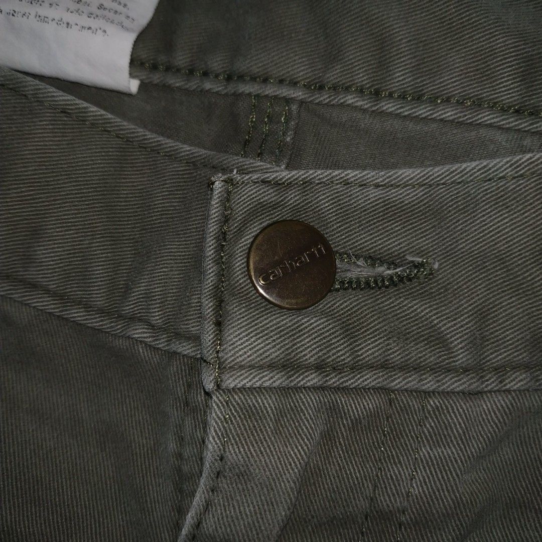 Carhartt B324-ARG Green Carpenter Pants Relaxed Fit, Men's Fashion ...