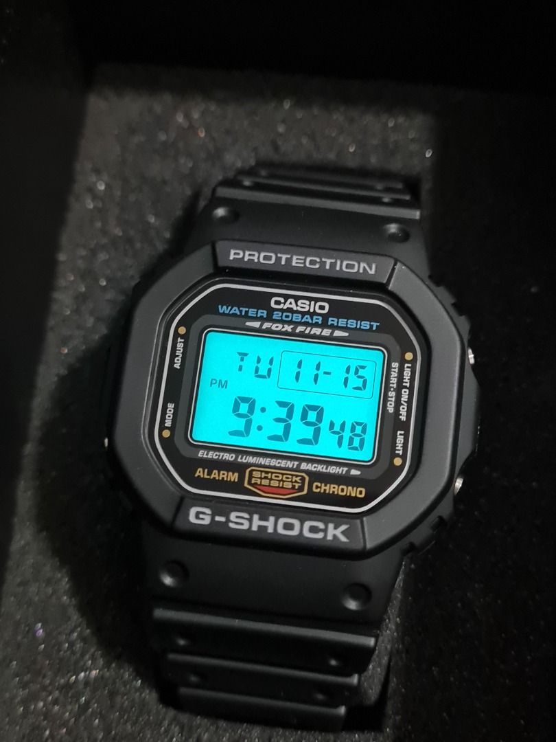 Casio G-Shock DW-5600E Fox Fire Classic Digital Diver Sports Alarm ...
