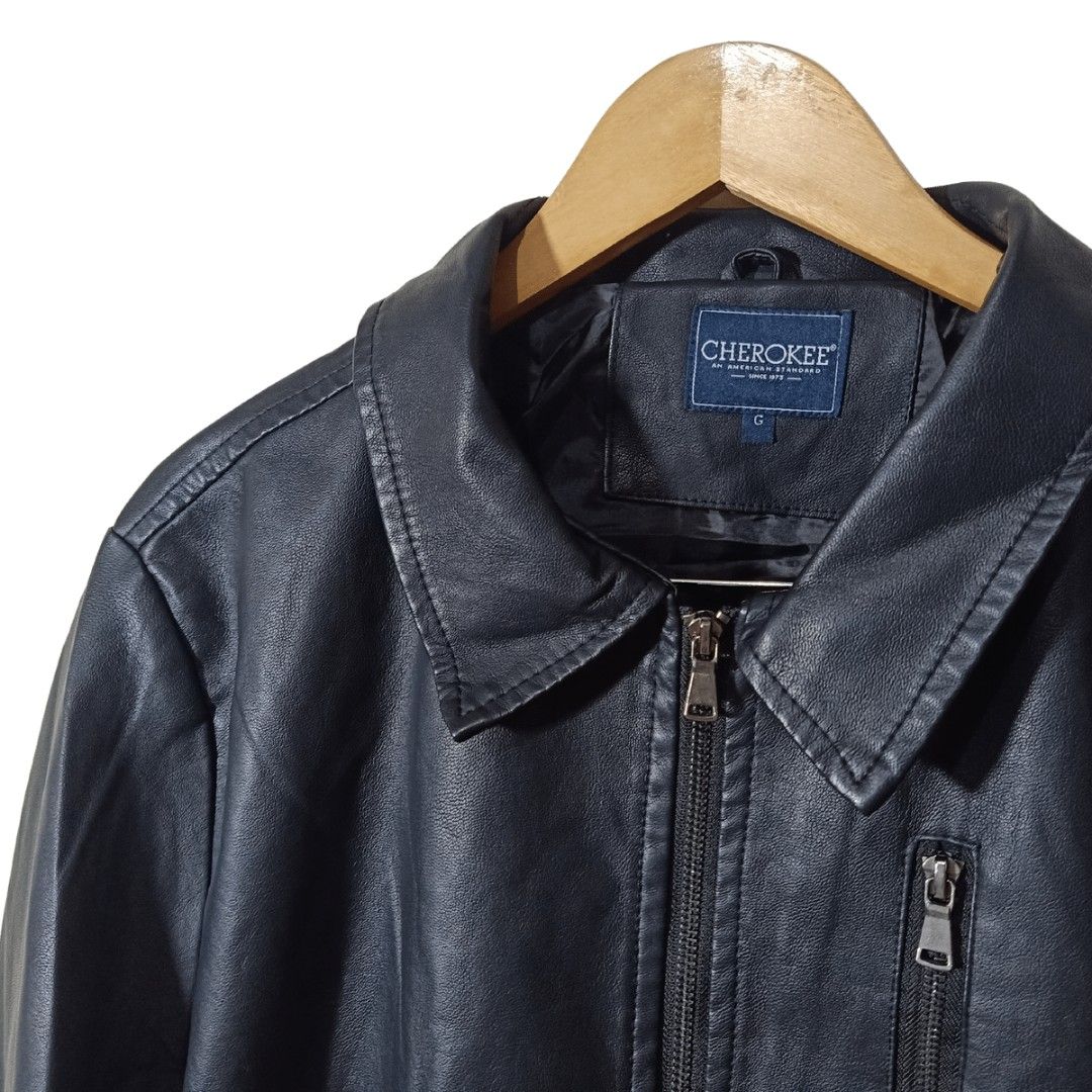 Cherokee Leather Jacket (Black) - 28 L 21 W, Men's Fashion, Coats ...