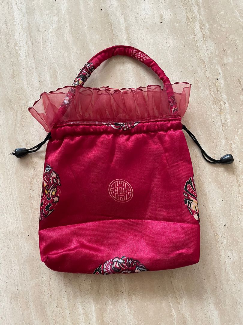 Chinese Design Red Pouch, Women's Fashion, Bags & Wallets, Purses ...