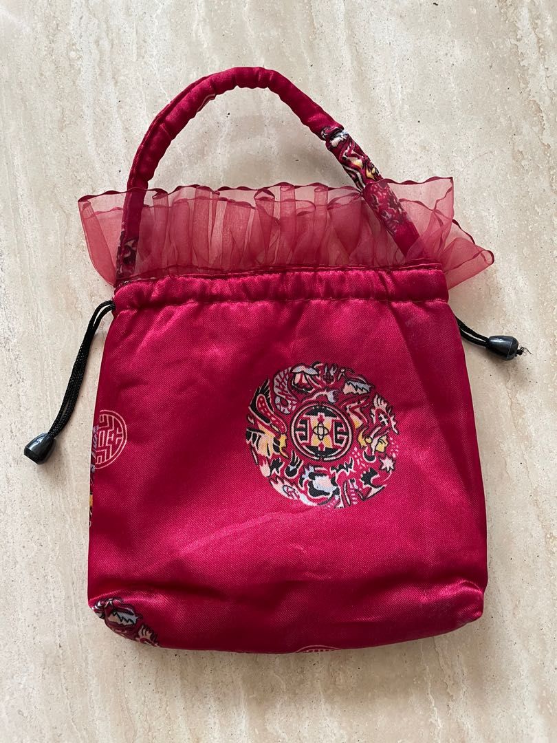 Chinese Design Red Pouch, Women's Fashion, Bags & Wallets, Purses ...
