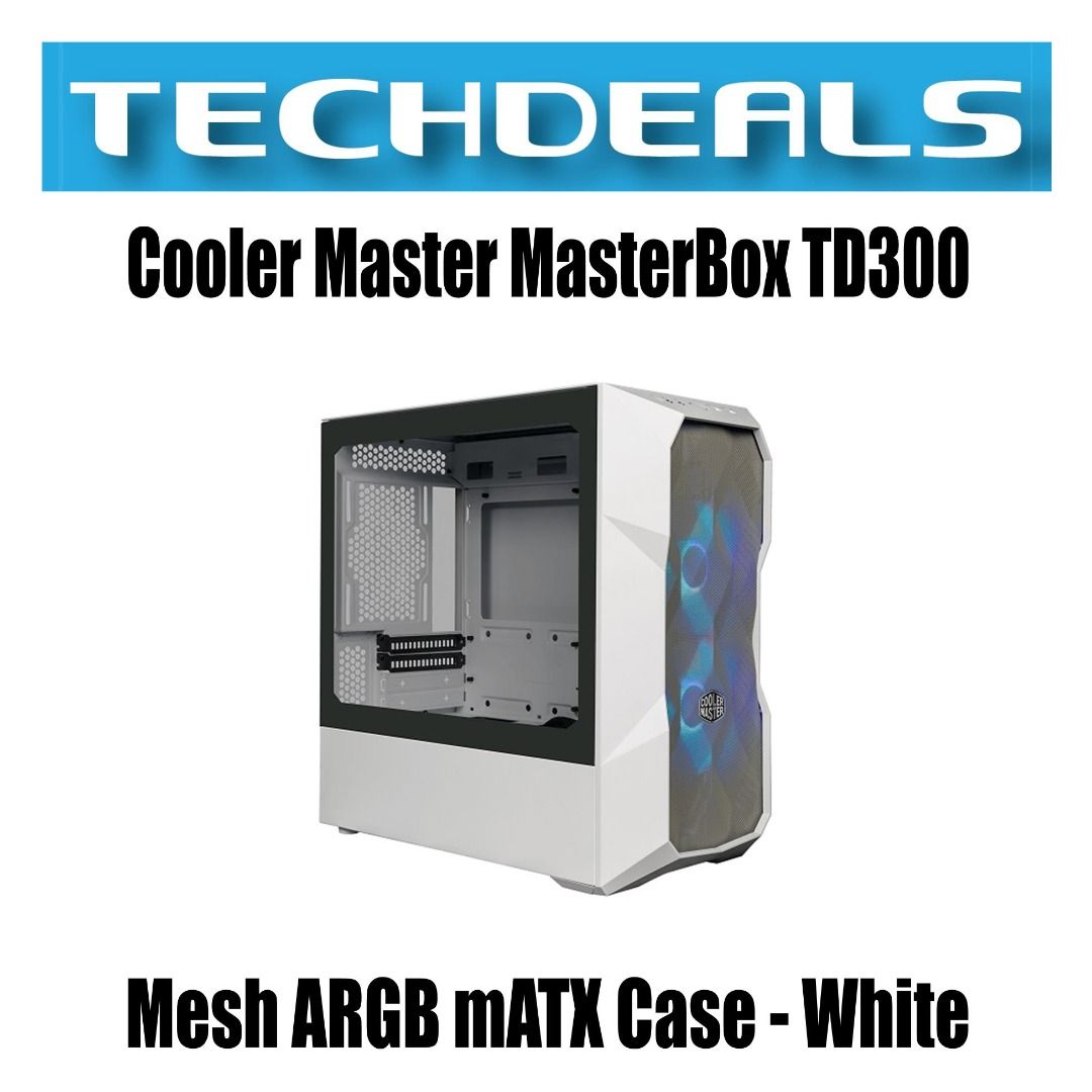 Cooler Master MasterBox TD300 Mesh ARGB mATX Case - Black | White ...