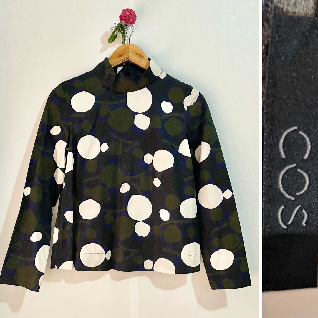 Cos dotted tunic top, Women's Fashion, Tops, Longsleeves on Carousell