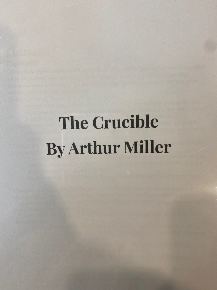 Crucible By Arthur Miller Notes, Hobbies & Toys, Books & Magazines ...