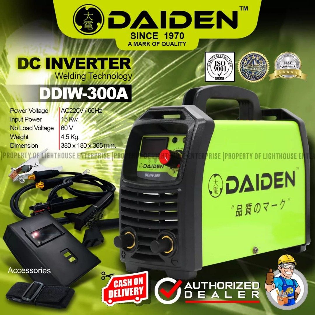DAIDEN Japan 300A Digital Inverter Welding Machine - Genuine (DDIW-300A ...