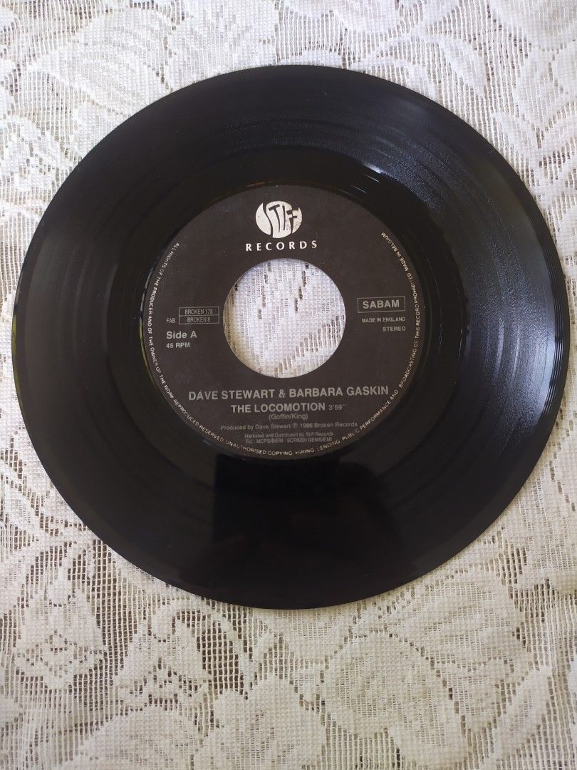 Dave Stewart & Barbara Gaskin - The Locomotion (7" single) VINYL PLAKA ...