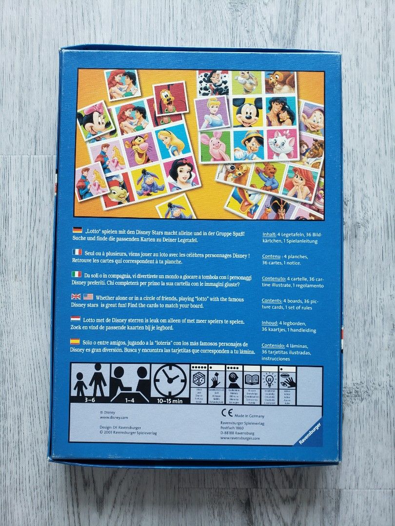 Disney Lotto (Matching Game), 興趣及遊戲, 玩具 & 遊戲類 - Carousell