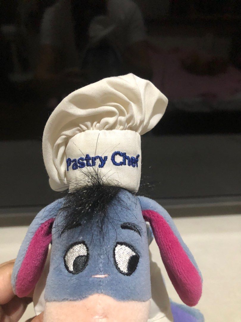 Disney Pooh and Friends Chef Eeyore Small Beanbag Plush, Hobbies & Toys ...