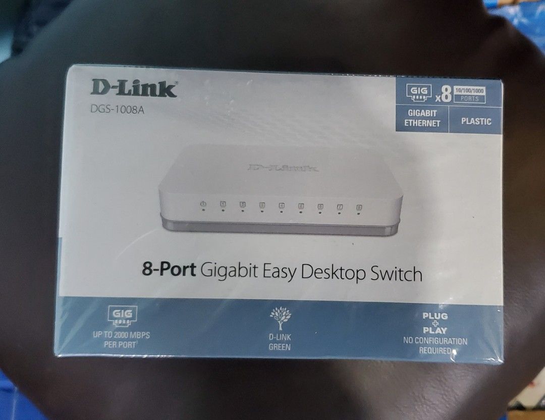 DLink 8port gigabit switch, Computers & Tech, Parts & Accessories ...