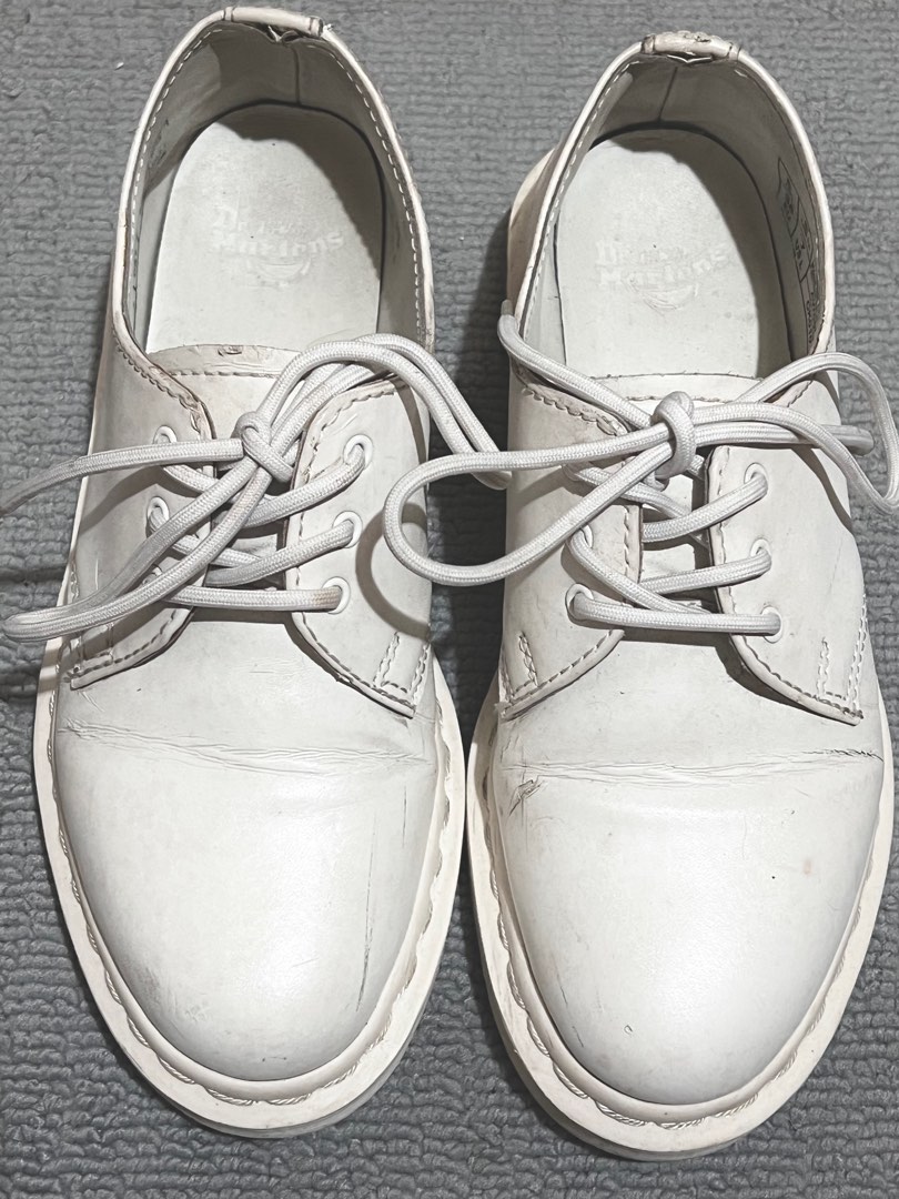 Dr. martens 1461 White Mono Smooth leather, Men's Fashion, Footwear ...