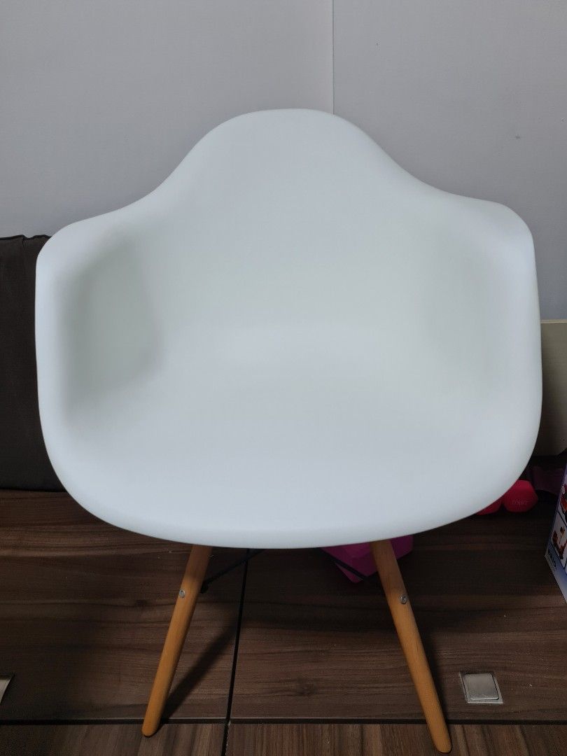 Eames Replica Arm Chair White, Furniture & Home Living, Furniture ...