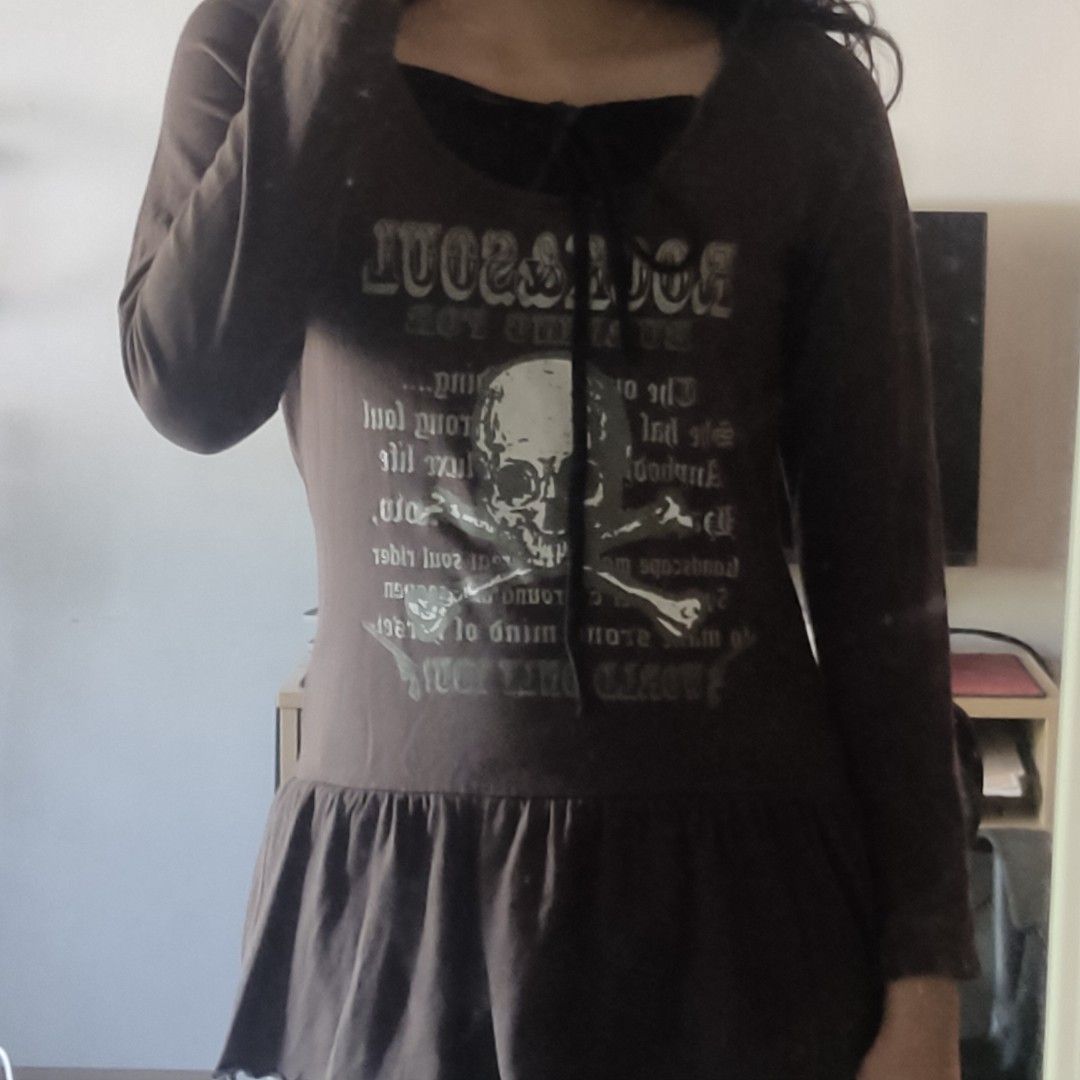 Fairycore/Mothcore Skull Bella Swan Inspired Top, Women's Fashion, Tops ...