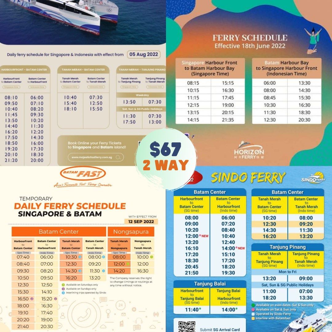 Ferry ticket batam 2 way majestic horizon sindo batamfast, Tickets ...