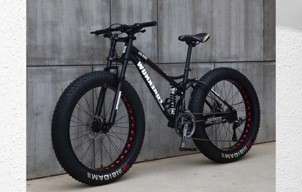 Full suspension 26" Foreknow Shimano Gear Bicycle Mountain Bike Fat ...