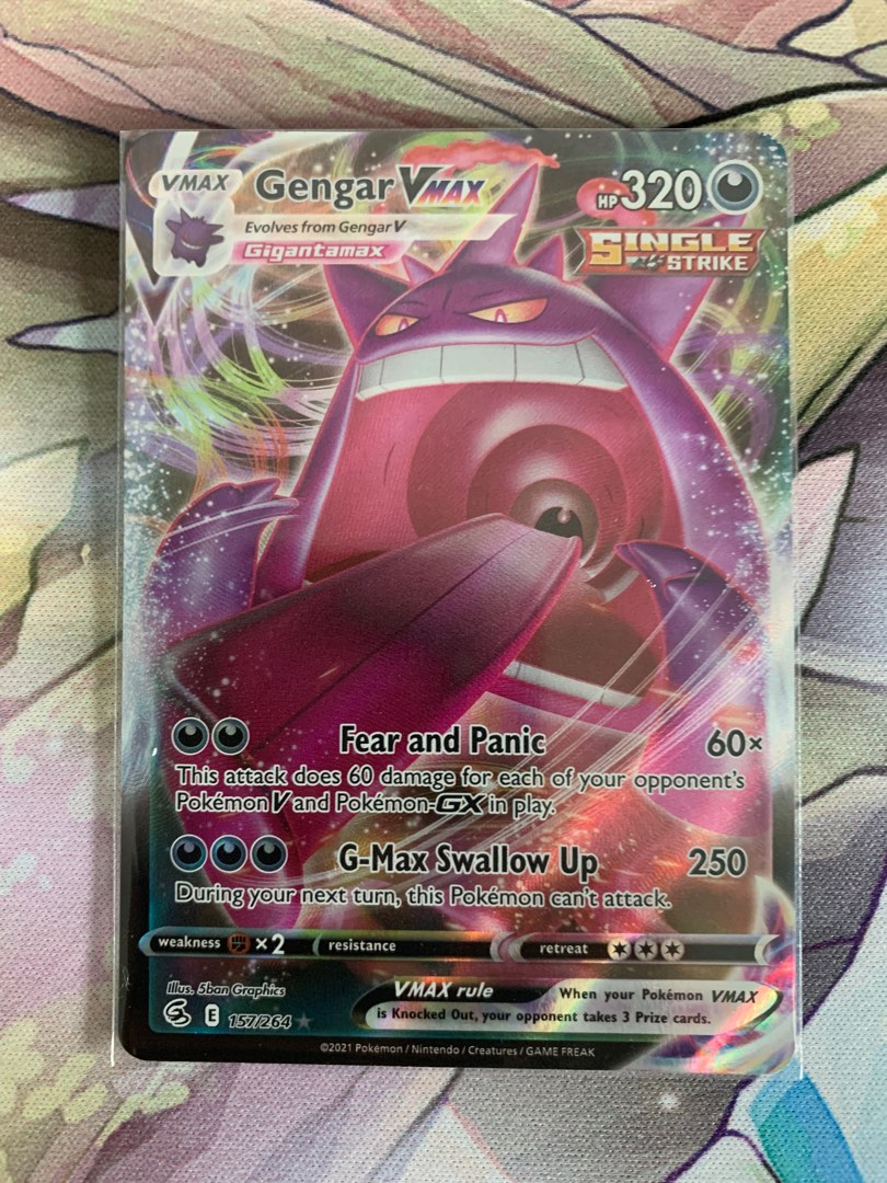 Gengar VMAX - 157/264 - Pokemon Fusion Strike Ultra Rare, Hobbies ...