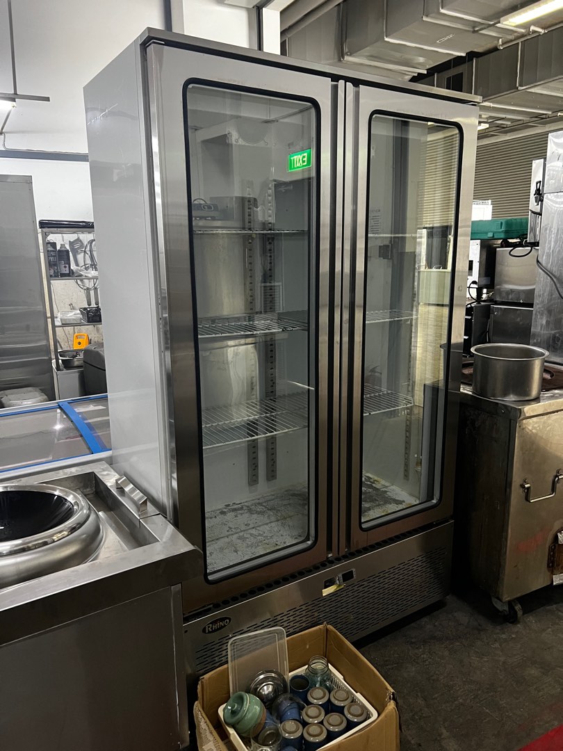 Good Condition Free Delivery And Warranty Stainless Steel 2 Glass Door Upright Chiller 2
