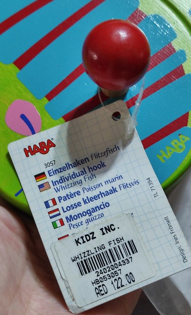 Haba Wooden Fish Wall Peg Hanger Hook, Babies & Kids, Baby Nursery ...