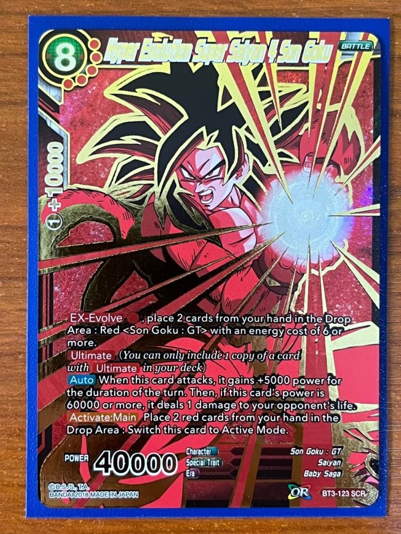 Hyper Evolution Super Saiyan 4 Son Goku BT3-123 SCR Dragon Ball TCG, Hobbies & Toys, Toys ...
