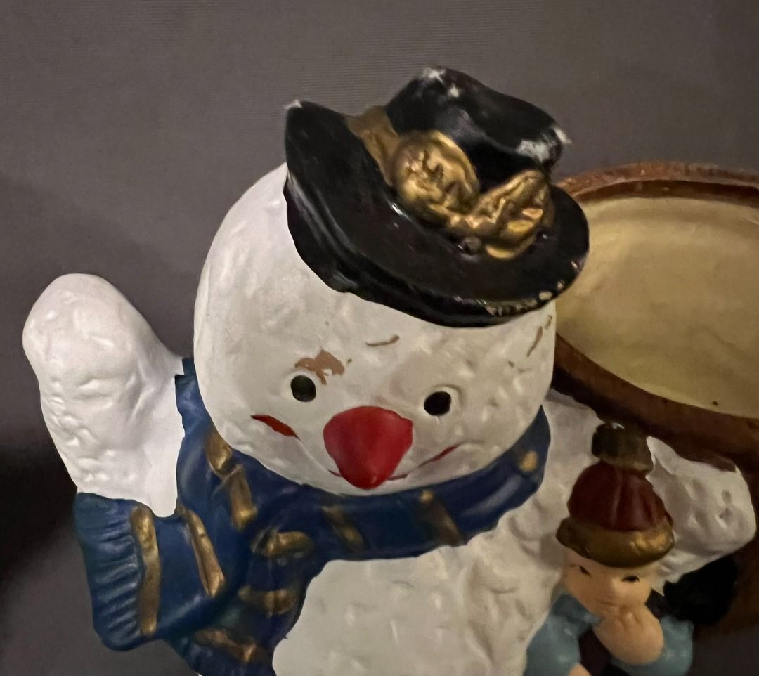 IC-LF#224 : Set of 5 Christmas Snow man w/ barrels and hats, Furniture ...