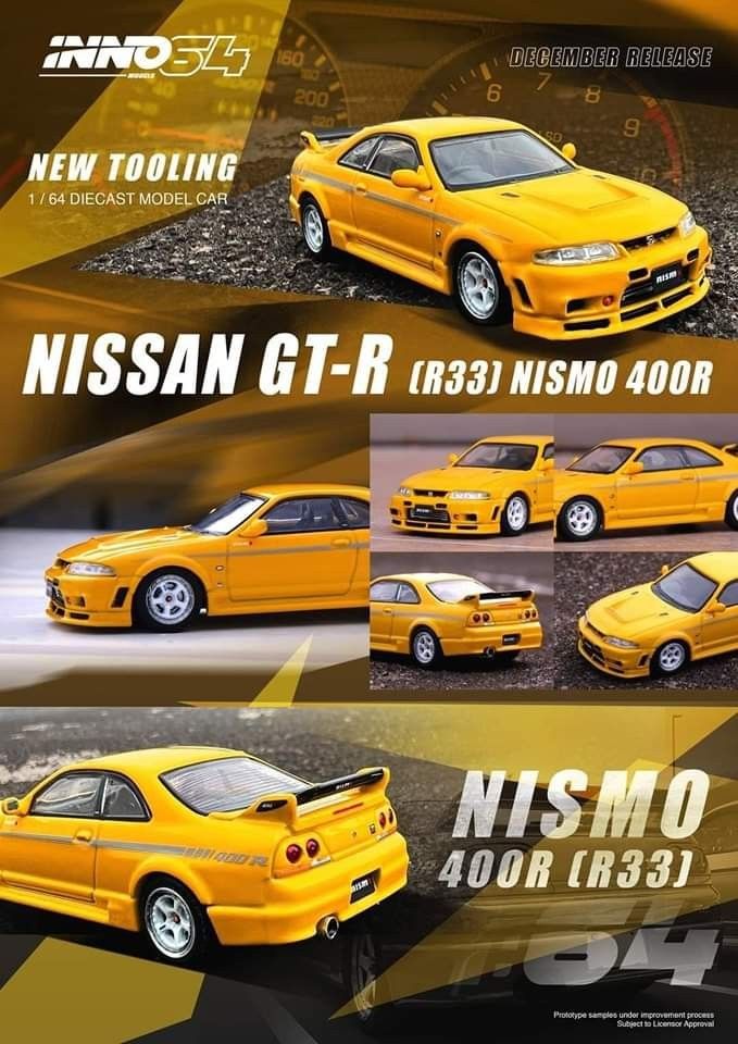inno64 R33 Skyline 12月預訂 A. IN64-R33-CBL Nissan Skyline GT-R (R33 ...