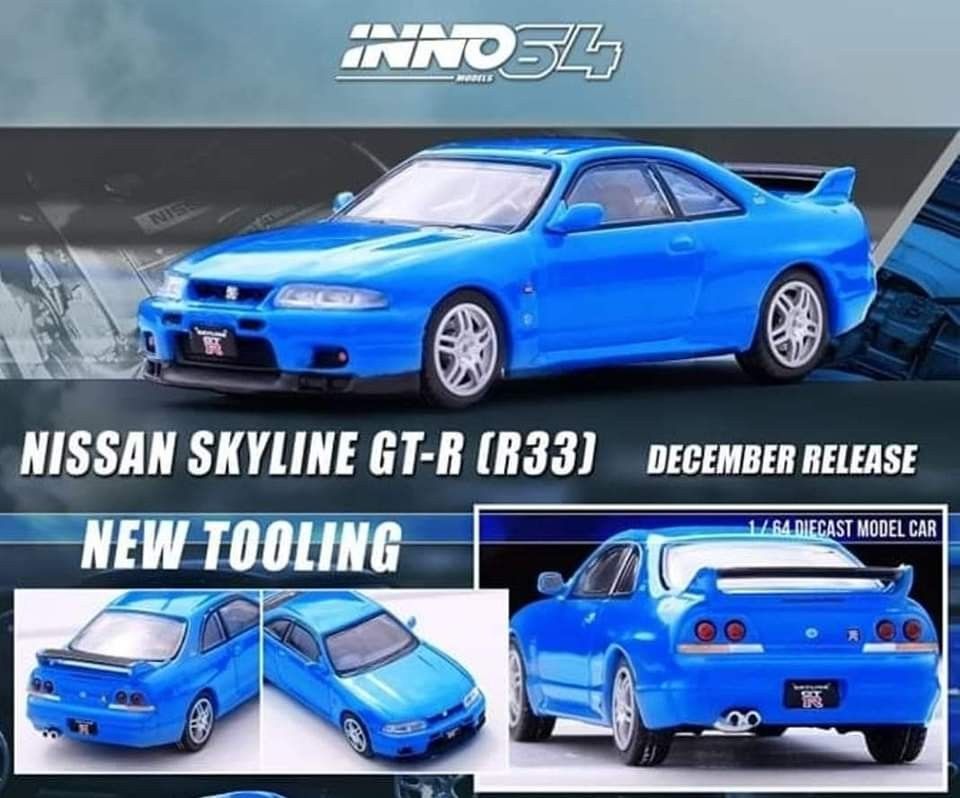 inno64 R33 Skyline 12月預訂 A. IN64-R33-CBL Nissan Skyline GT-R (R33 ...
