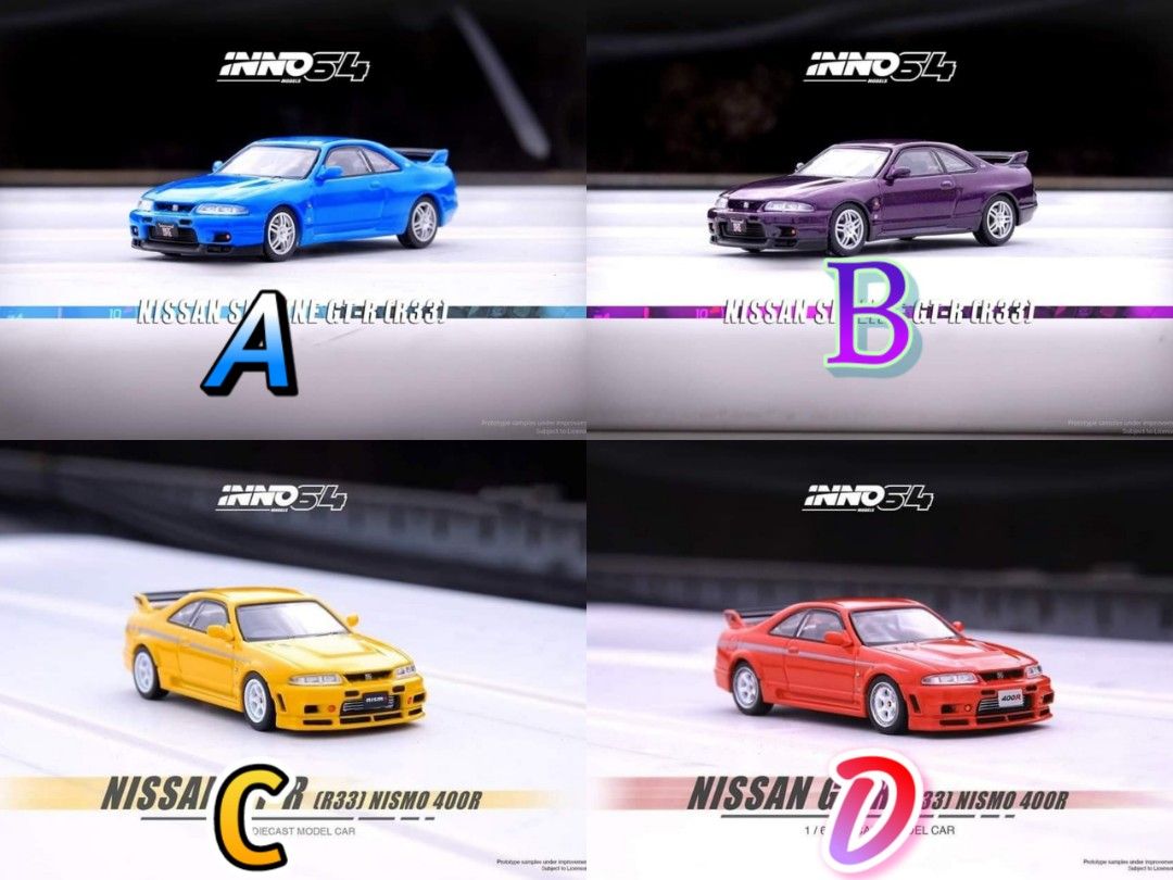 inno64 R33 Skyline 12月預訂 A. IN64-R33-CBL Nissan Skyline GT-R (R33 ...