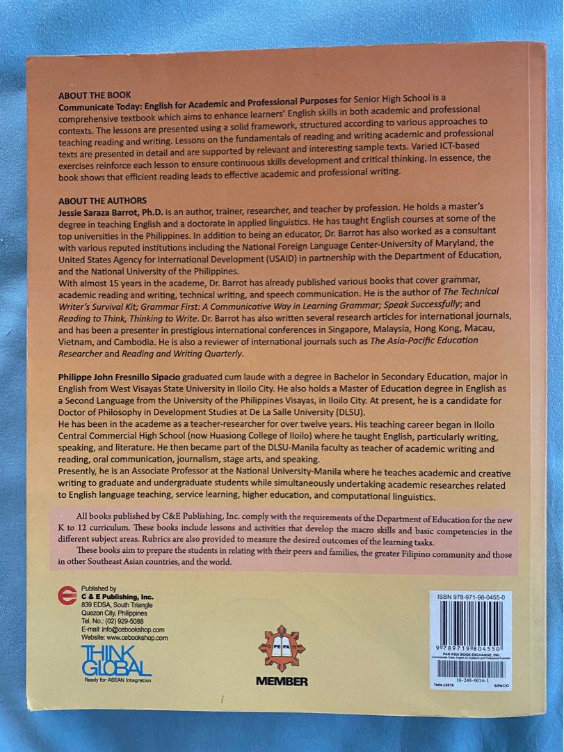 K-12 Senior High English for Academic and Professional Purposes Book ...