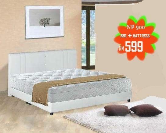 Katil divan queen tilam 8 inches, Furniture & Home Living, Furniture ...