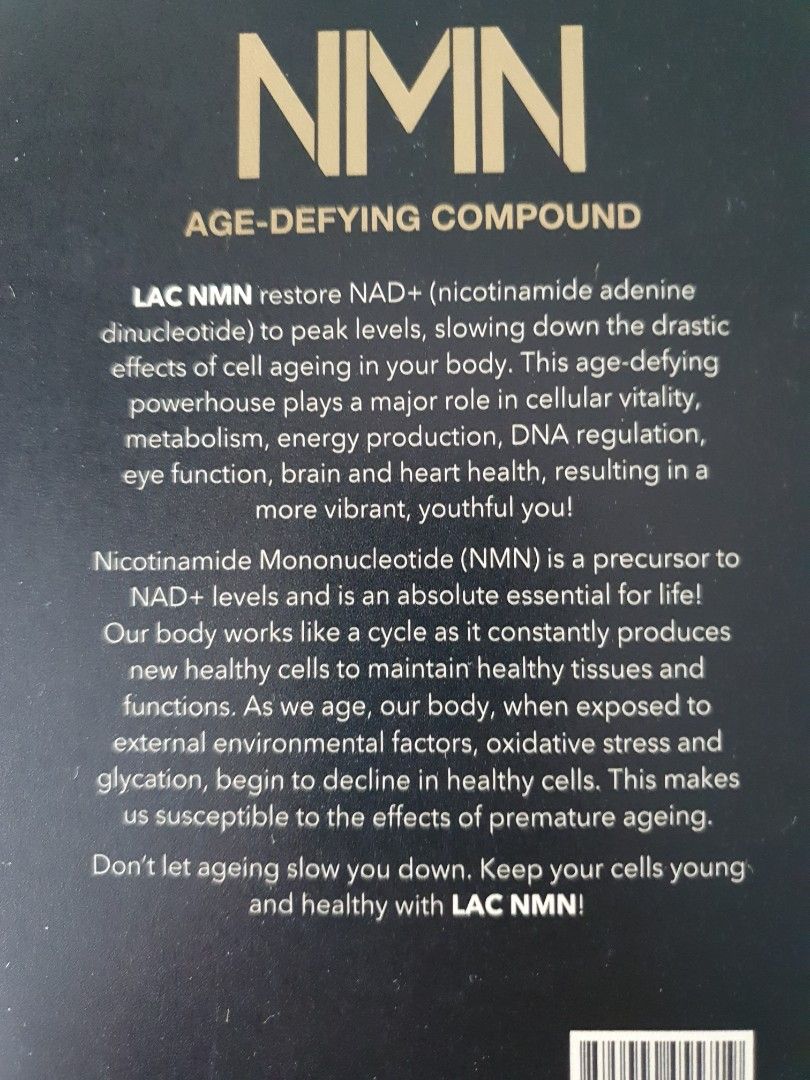 Lac NMN 450mg supplement, Health & Nutrition, Health Supplements ...