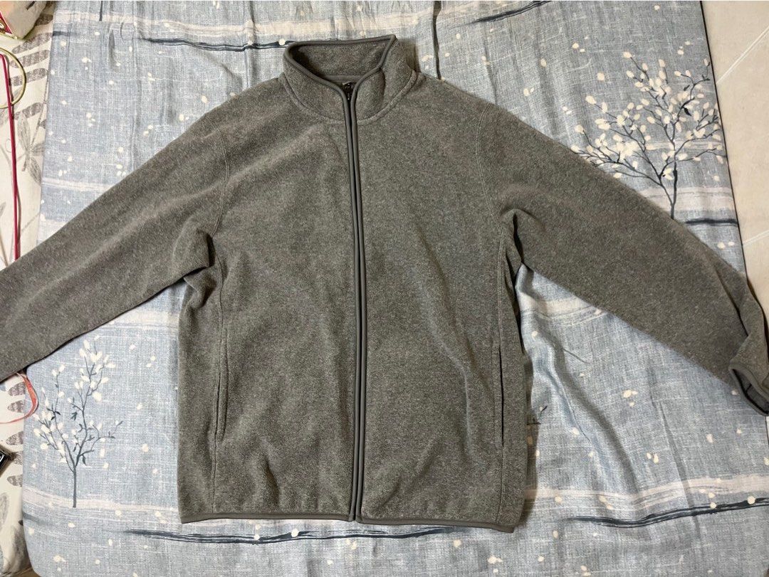 Lativ Fleece立領外套 灰色 尺寸L 後有尺寸表 只穿過一次, 他的時尚, 外套、夾克、大衣在旋轉拍賣