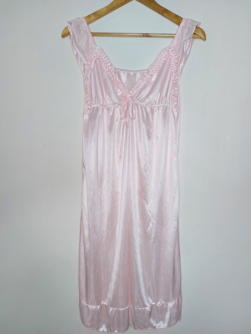 Light pink slip dress, Women's Fashion, Undergarments & Loungewear on ...